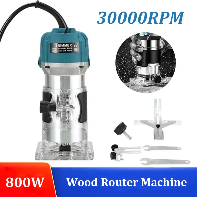 800W-30000RPM-Wood-Router-Machine-Woodworking-Electric-Trimmer-1-4-Inch ...
