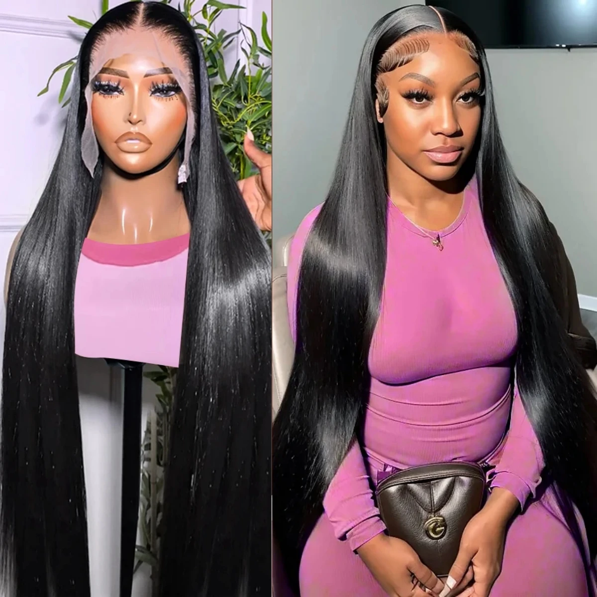 40-42-44-Inch-360-HD-Transparent-Straight-Lace-Frontal-Wigs-250-Density ...