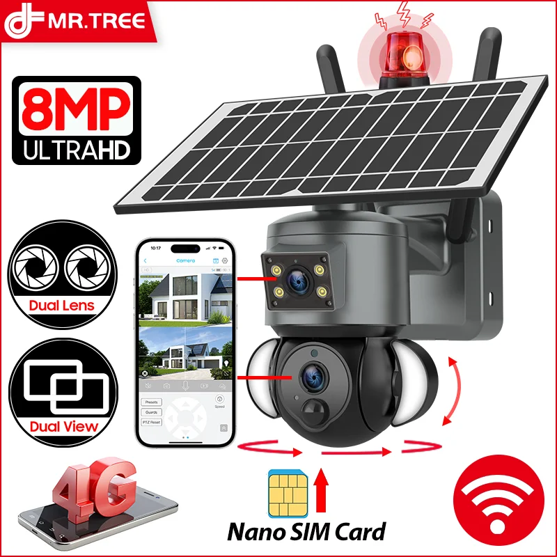8MP-4K-Dual-Lens-4G-SIM-Slot-IP-Wireless-Solar-panel-Camera-Outdoor ...