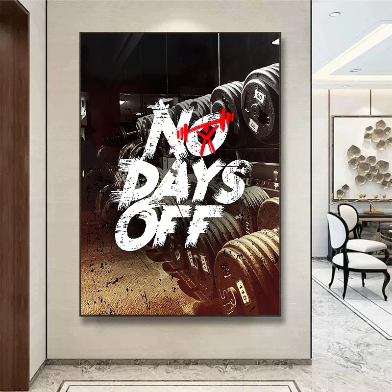 Motivational-Quotes-No-Days-Off-Poster-And-Print-Canvas-Painting ...
