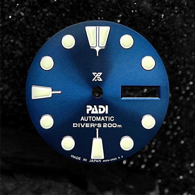 NH35 Watch Dials 28.5MM Case Modified Parts Green Luminous With S Logo ...