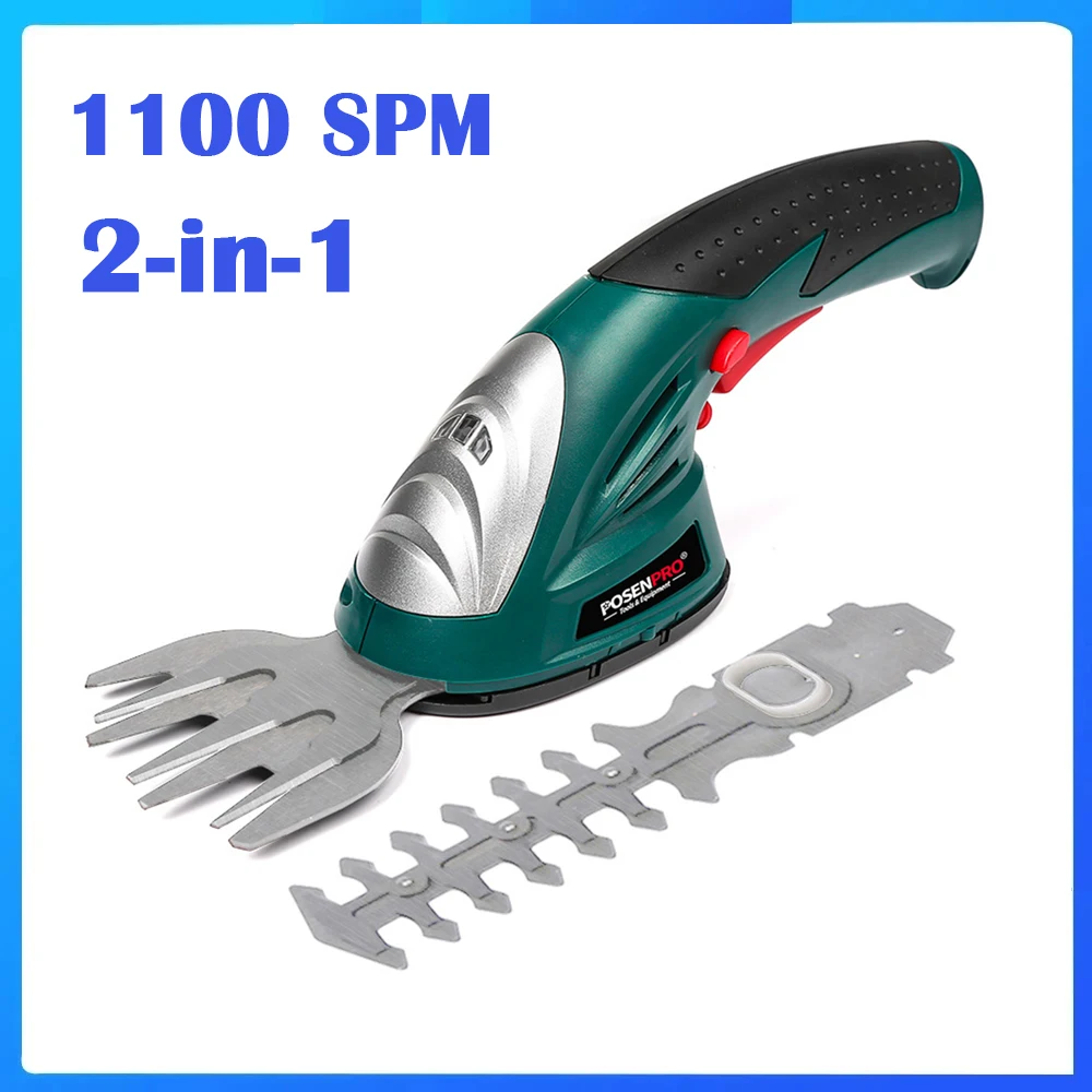 2IN1-Electric-Hedge-Trimmer-1100-SPM-Multifunctional-Lawn-Mower-Garden ...