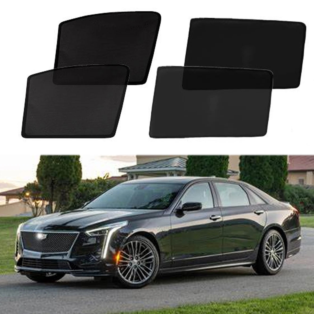 Magnetic-Car-Sunshade-Shield-Front-Windshield-Frame-Curtain-Sun-Shade ...