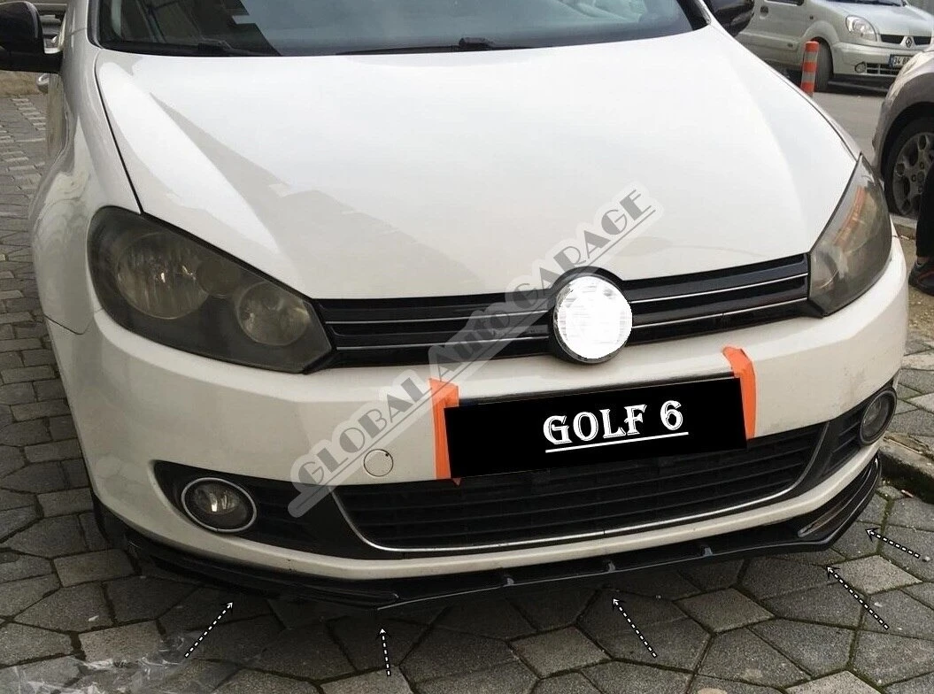 For VOLKSWAGEN GOLF 6 Front Bumper Attachment Lip 2008 2012 Piano ...