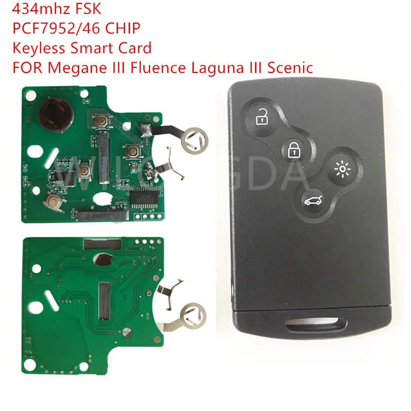 3-button-Hands-Free-Keyless-Smart-Card-Car-Key-433MHz-PCF7952A-For-2009 ...