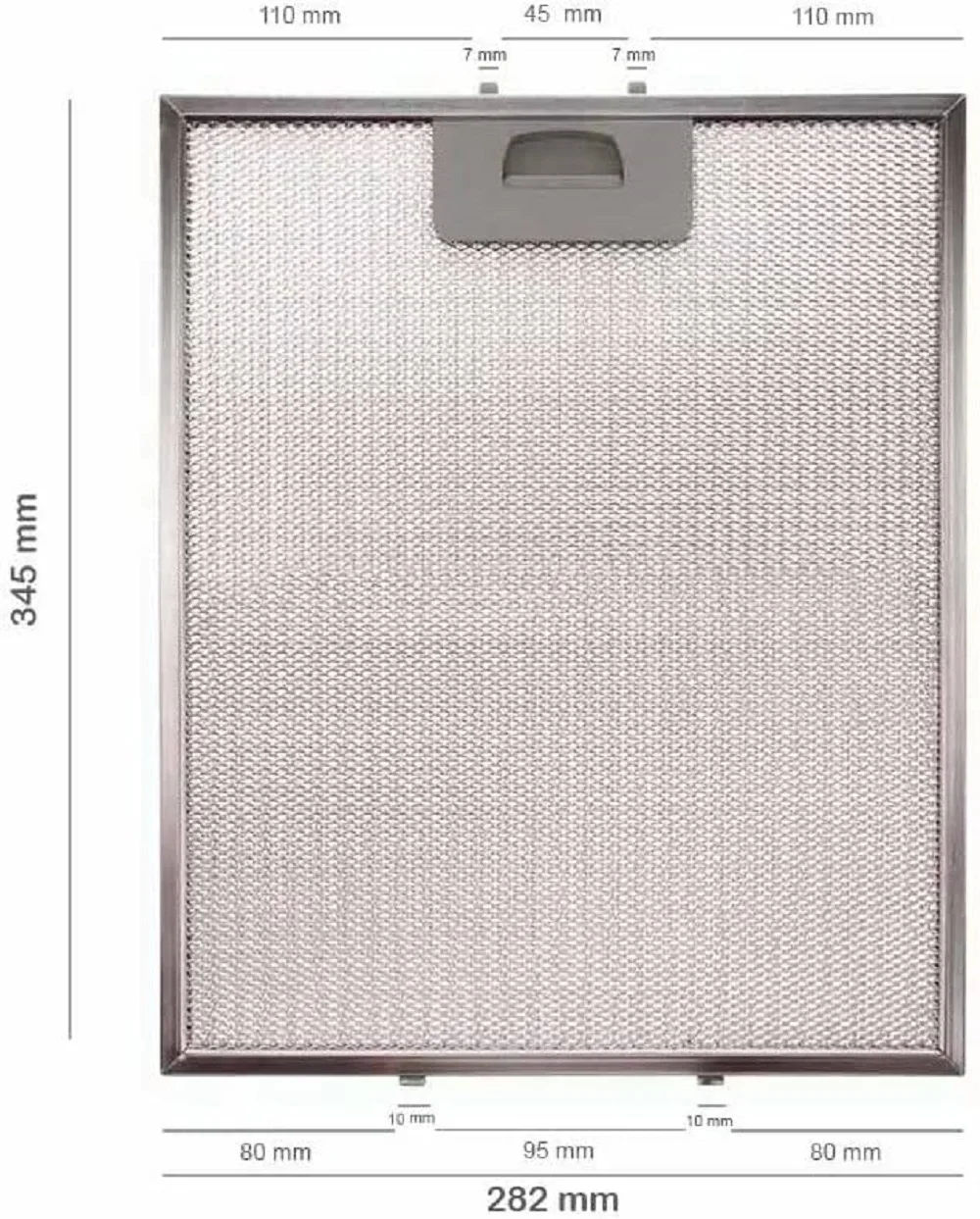 345 x 283 mm Teka Cooker Hood filter Metal Grease Filter - 81460141 ...