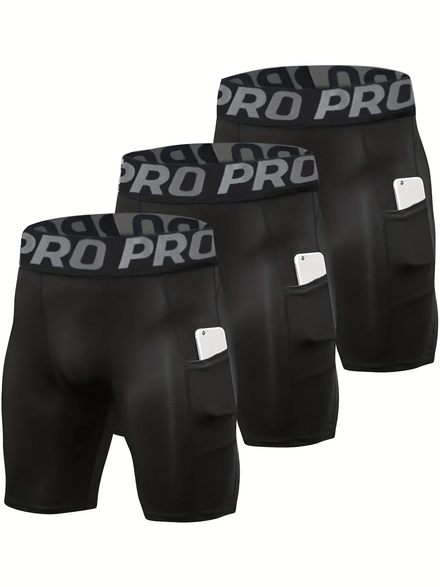 3-Pack-Compression-Shorts-Men-with-Pocket-Spandex-Running-Shorts-Sport ...