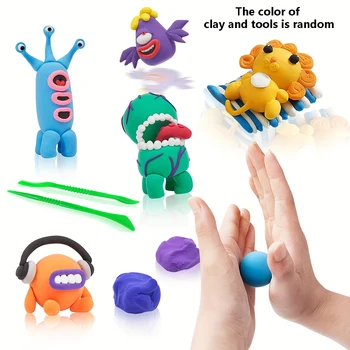 Air Dry Clay, 12PCS Ultra Light Magic Modeling Clay with Tools, No ...