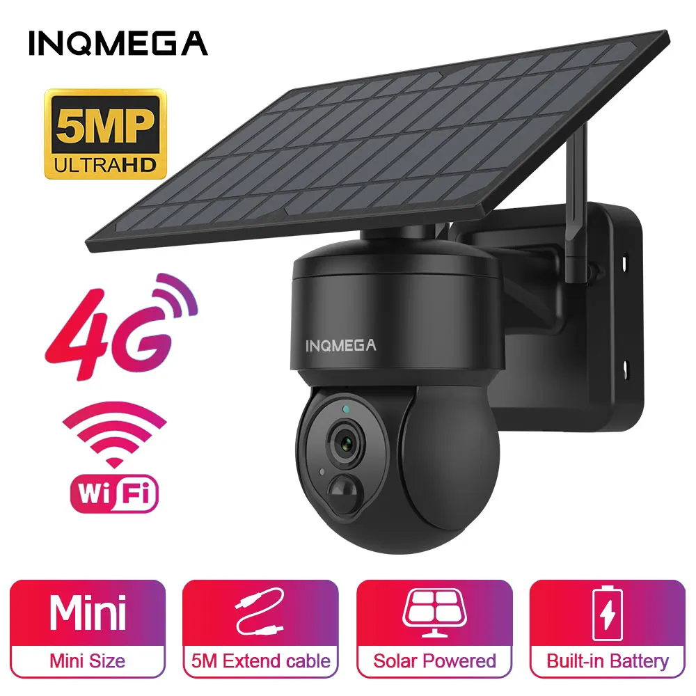 INQMEGA-5MP-Solar-Camera-4G-SIM-WIFI-Wireless-Security-Detachable-Solar ...