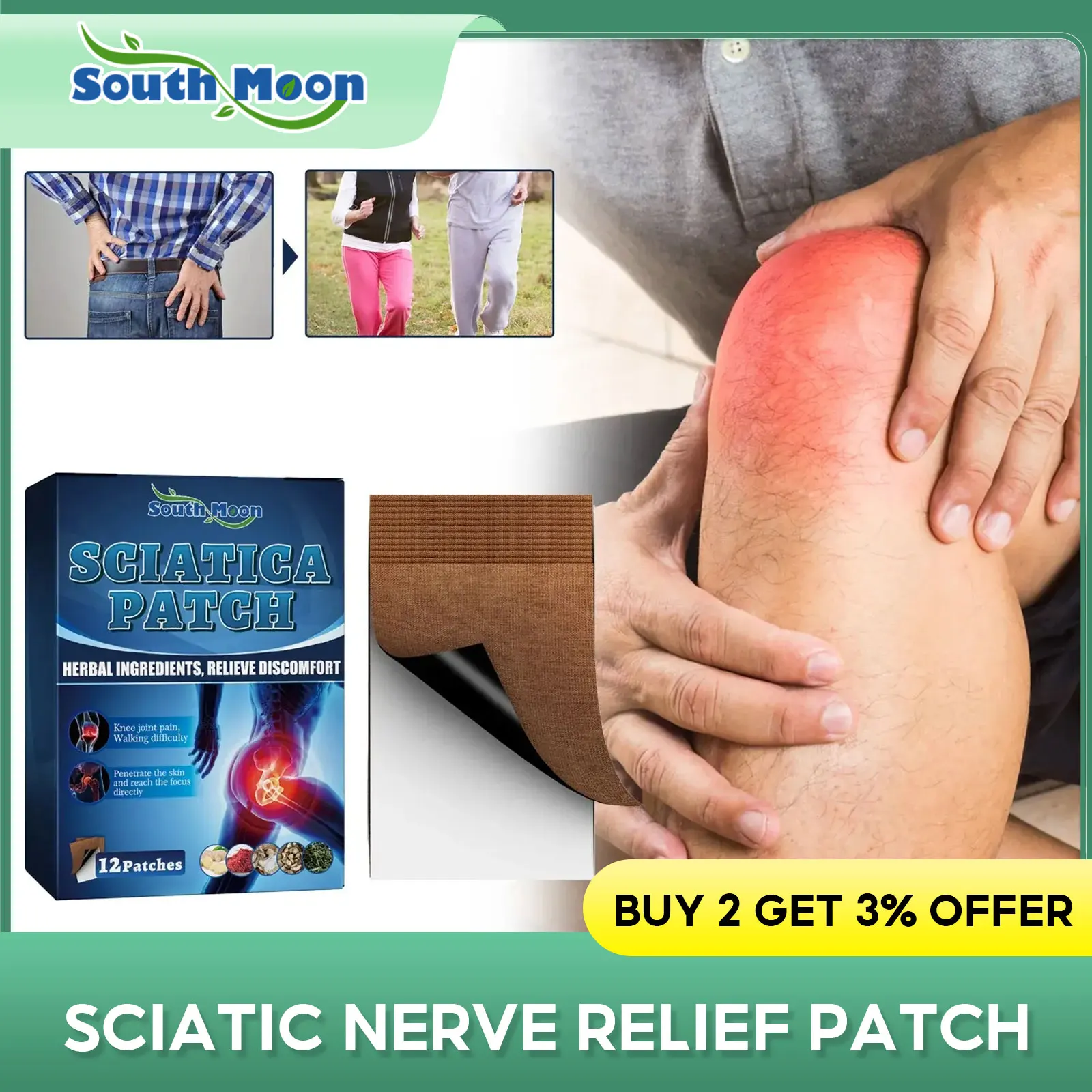 Al-vio-da-dor-do-nervo-ci-tico-Patch-Tratamento-Reumatismo-Artrite-Dor ...