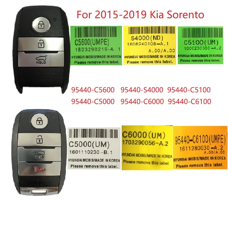 Smart Car Key Fob Pn 95440-c5600 95440-s4000 95440-c5100 95440-c5000 ...