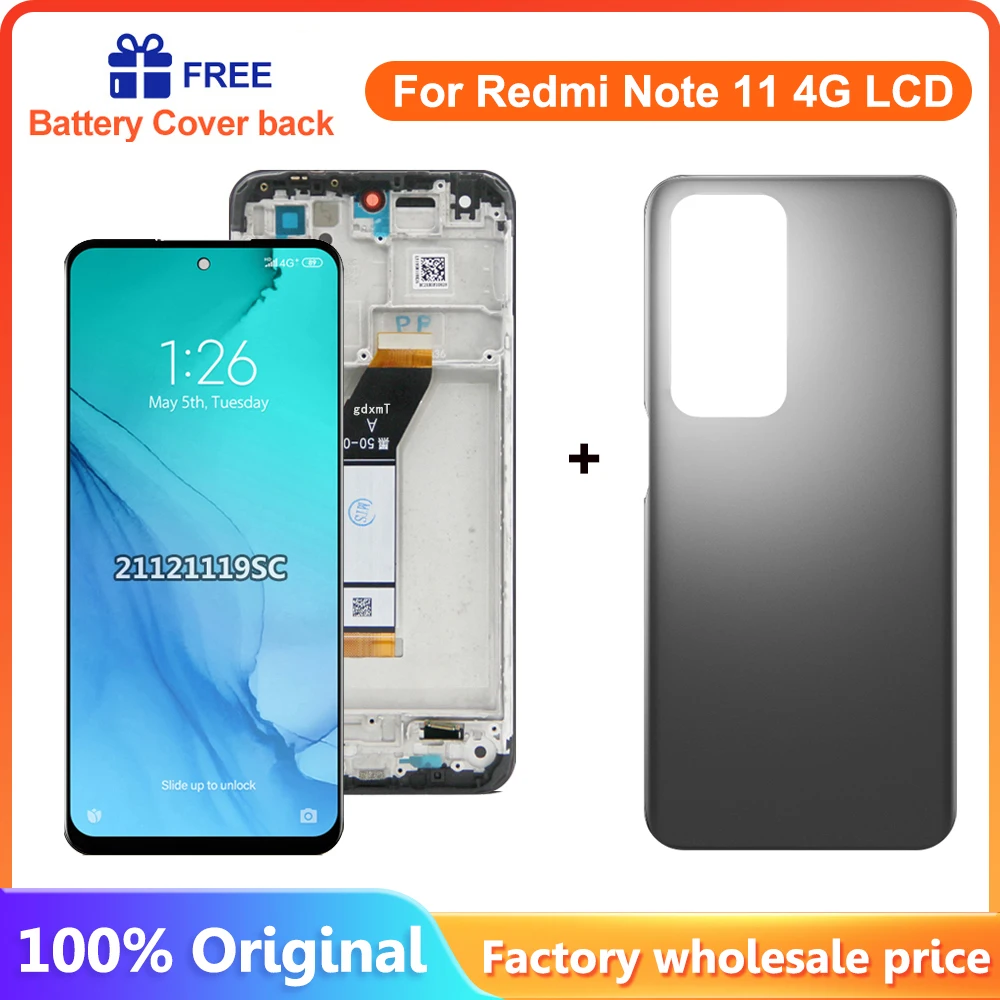 6.5'' Original For Xiaomi Redmi Note 11 4G LCD Display Touch Screen Digitizer For Redmi Note 11 ...