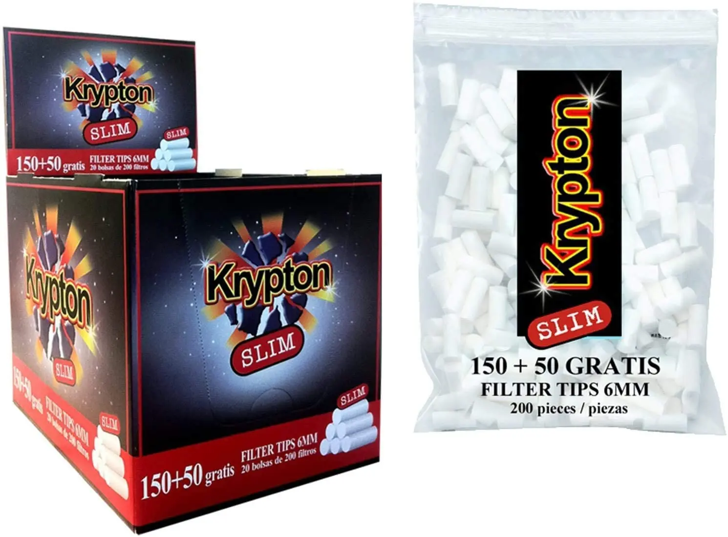 KRYPTON full box of 4000 SLIM filters 6x15 MM for cigarettes. Rolling ...