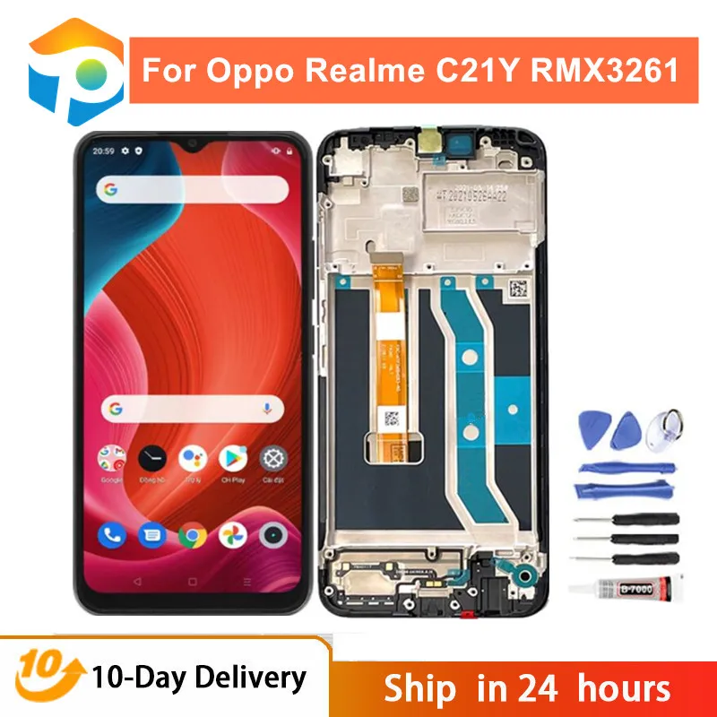 cran-tactile-LCD-avec-ch-ssis-pour-Oppo-Realme-C21Y-RMX3261-RMX3263-100 ...