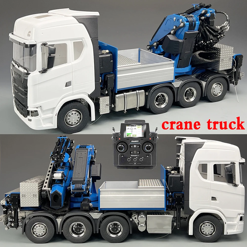 Tamiya 770S 1/14 8x8 Rc Hydraulische Kran Lkw W/Hinten Rad Lenkung F1650 Lkw Montiert Kran ...