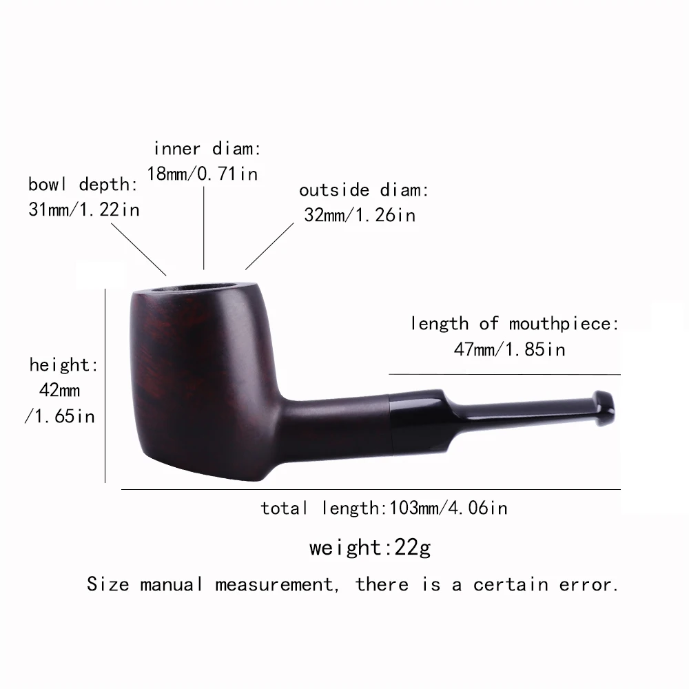 MUXIANG-small-hammer-tobacco-pipe-Smoking-Pipe-handmade-briar-wood ...