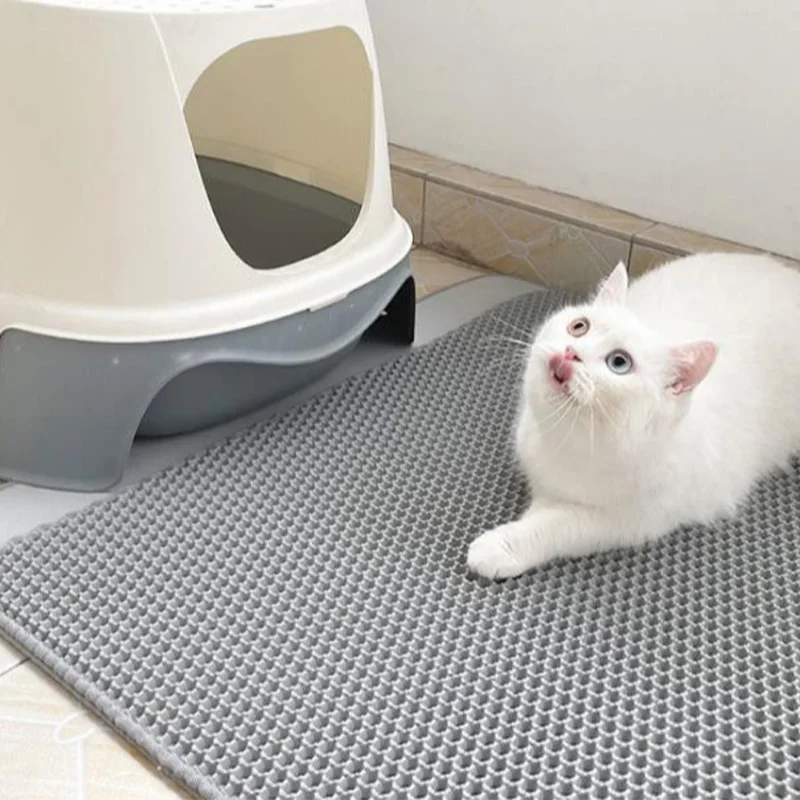 Cat-Litter-Mat-Double-Layer-Waterproof-Urine-Proof-Trapping-Mat-Easyto ...