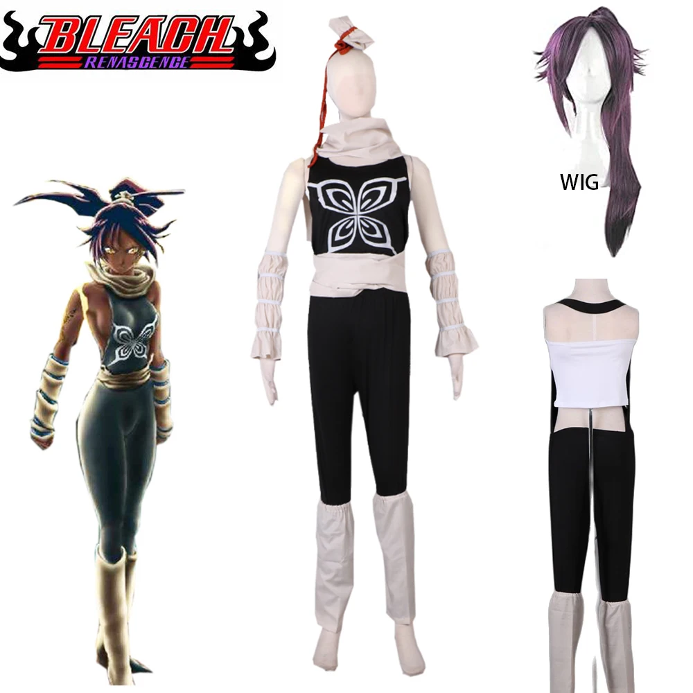 Anime Bleach Shihouin Yoruichi Cosplay Costume Halloween For Men Women ...