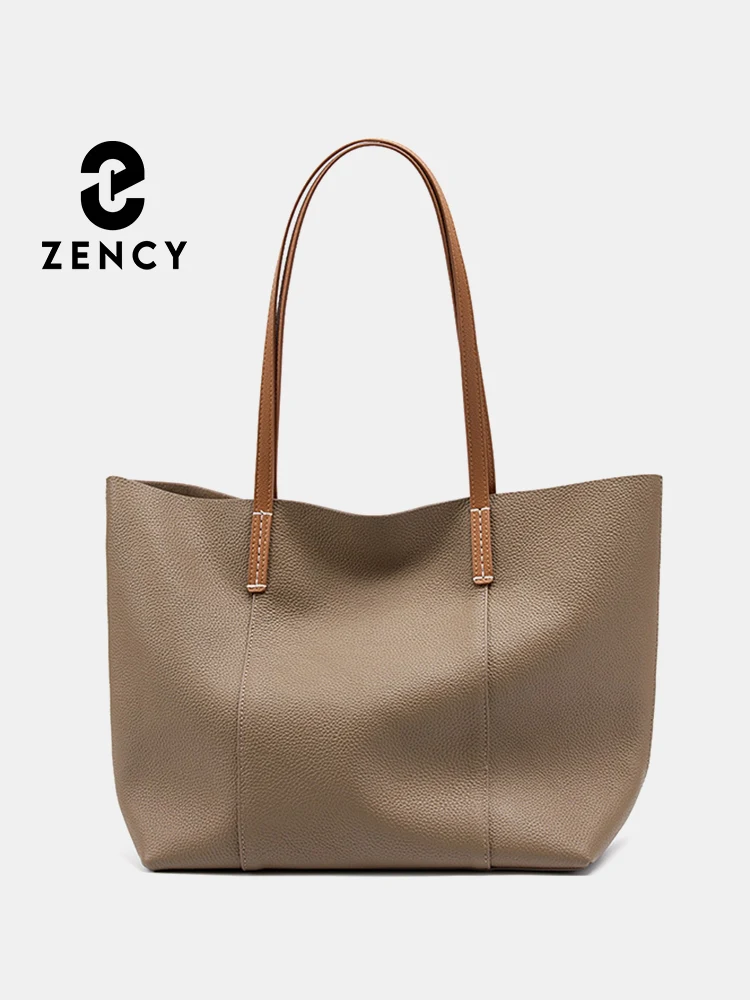 Zency-Women-s-Tote-Bag-Genuine-Leather-Handbag-Large-Capacity-Shopper-Composite-Bag-Travel-Big ...