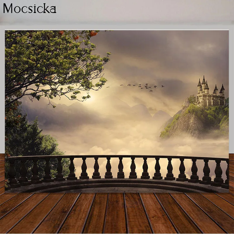 Fairy-Tale-Photography-Backdrops-Vintage-Castle-Garden-Photo-Props ...