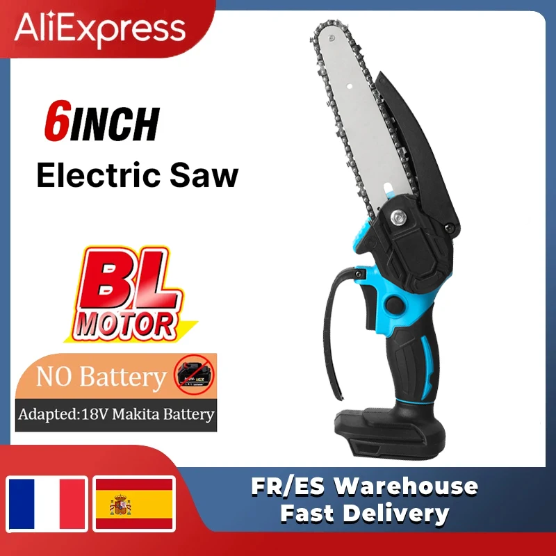 6-Inch-Brushless-Chainsaw-Cordless-Electric-Saw-Mini-Handheld-Garden ...