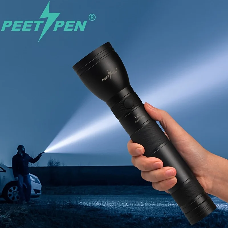 PEETPEN-Linterna-de-mano-potente-de-largo-alcance-luz-de-aluminio ...