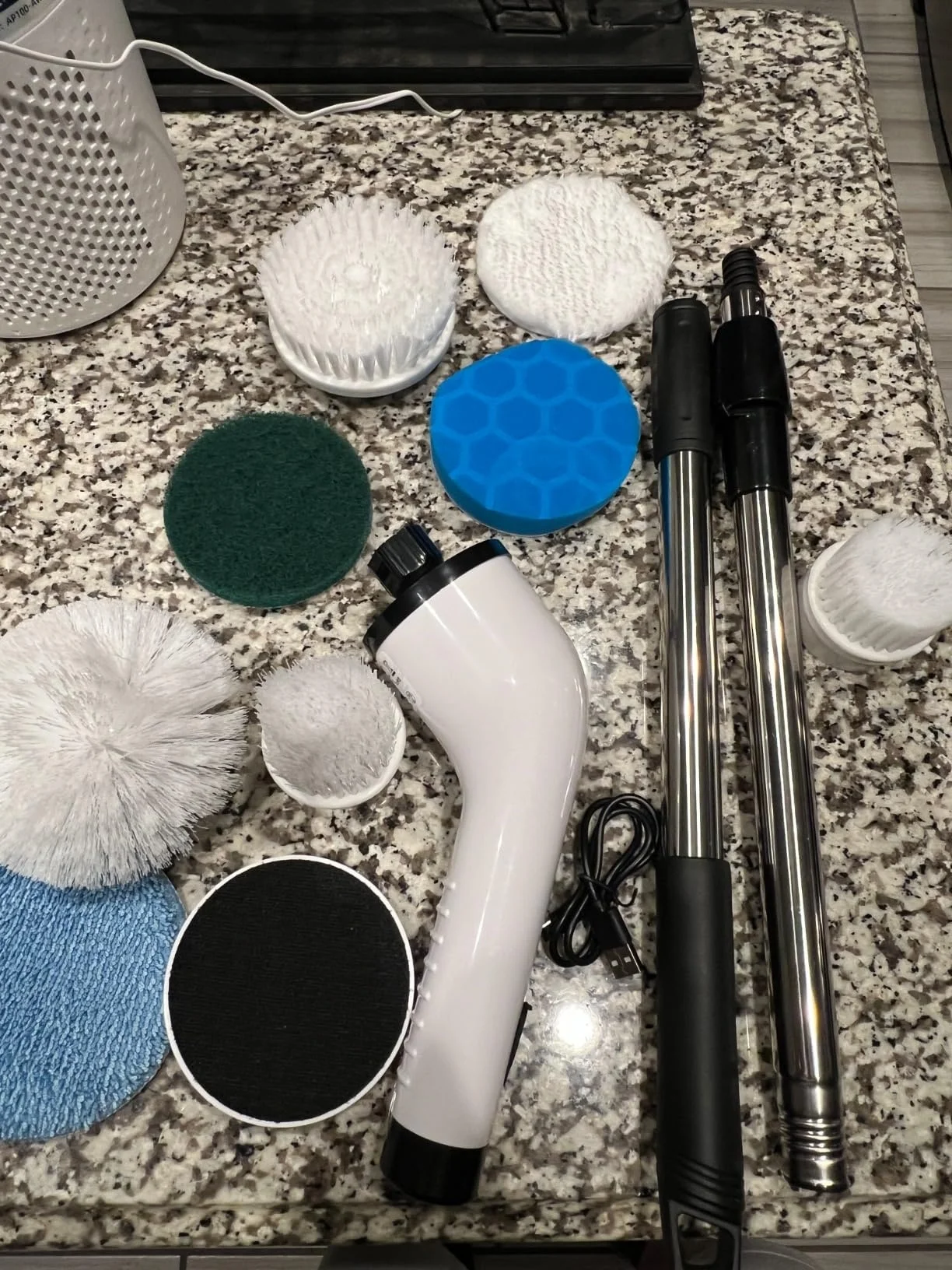 Waterproof Electric Cleaning Brush - Rechargeable Power Scrubber for ...