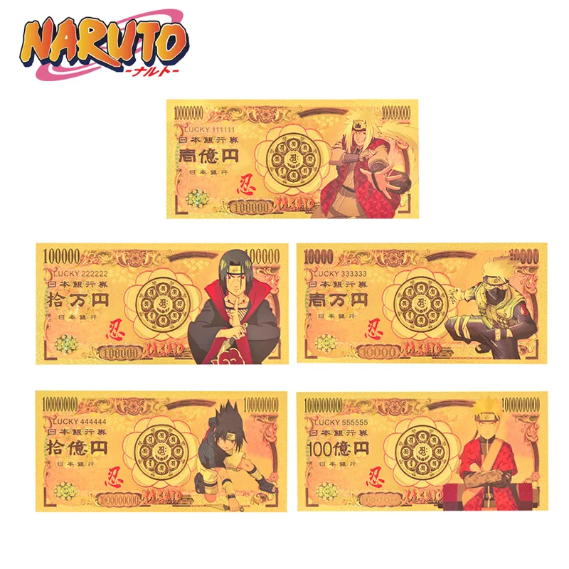 Bandai-Naruto-Action-Making-Gold-Leaf-Banknotes-Sasuke-Jiraiya-Uchiha ...
