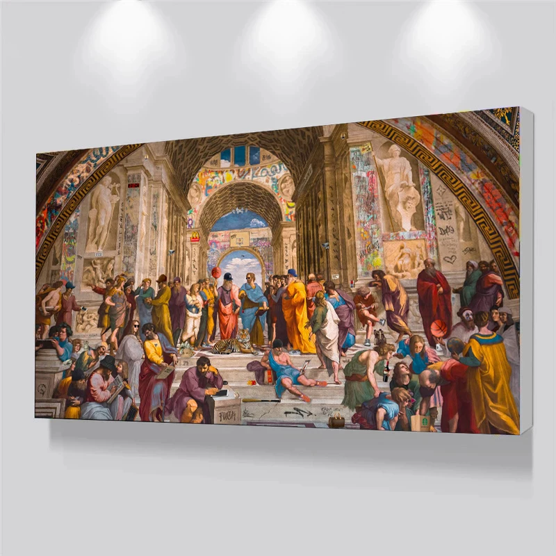 Funny-Graffiti-Art-Famous-Painting-School-of-Athens-By-Raphael ...