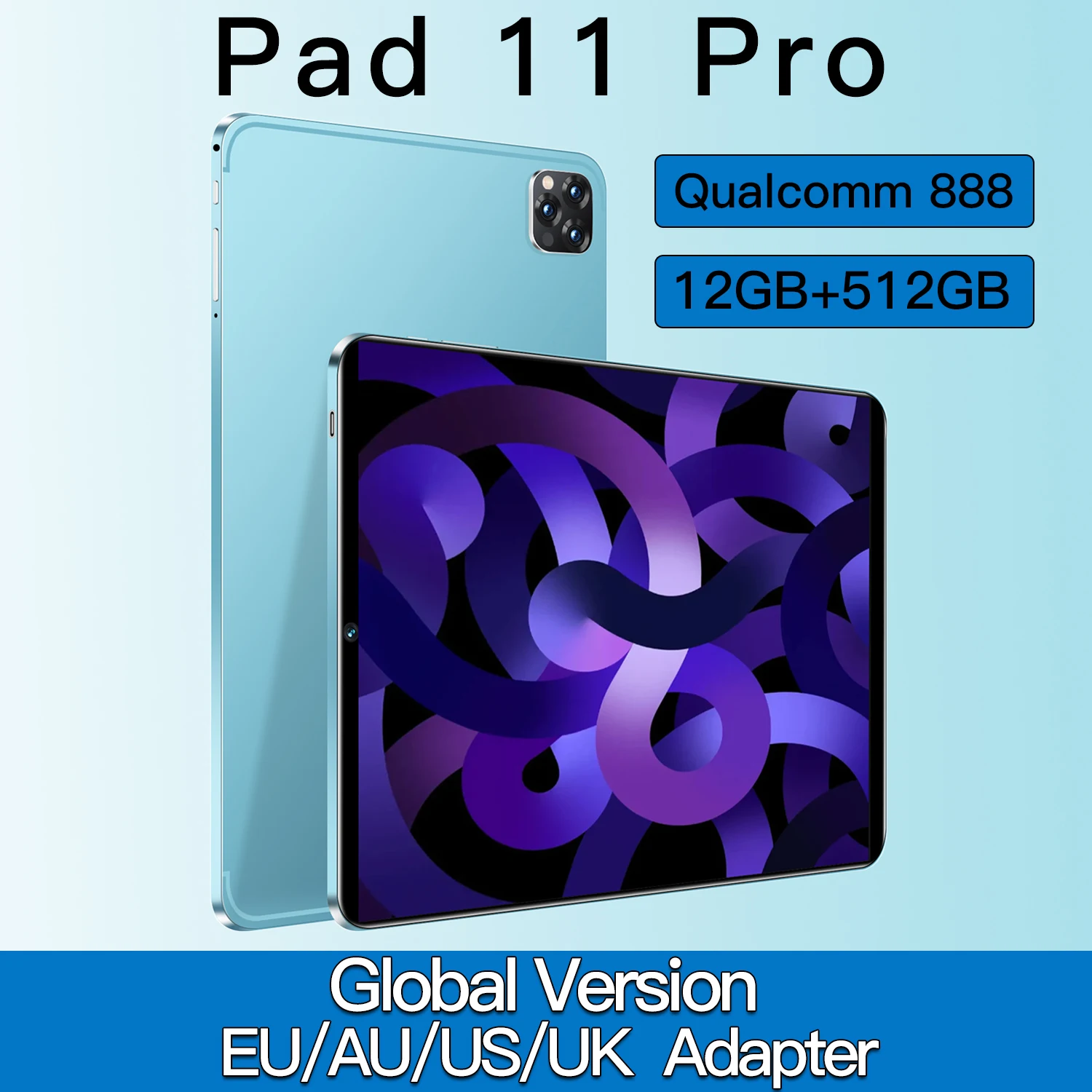 Pad-11-Pro-Tablet-Android-Qualcomm-888-10-1-12GB-512GB-8800mAh-Display ...