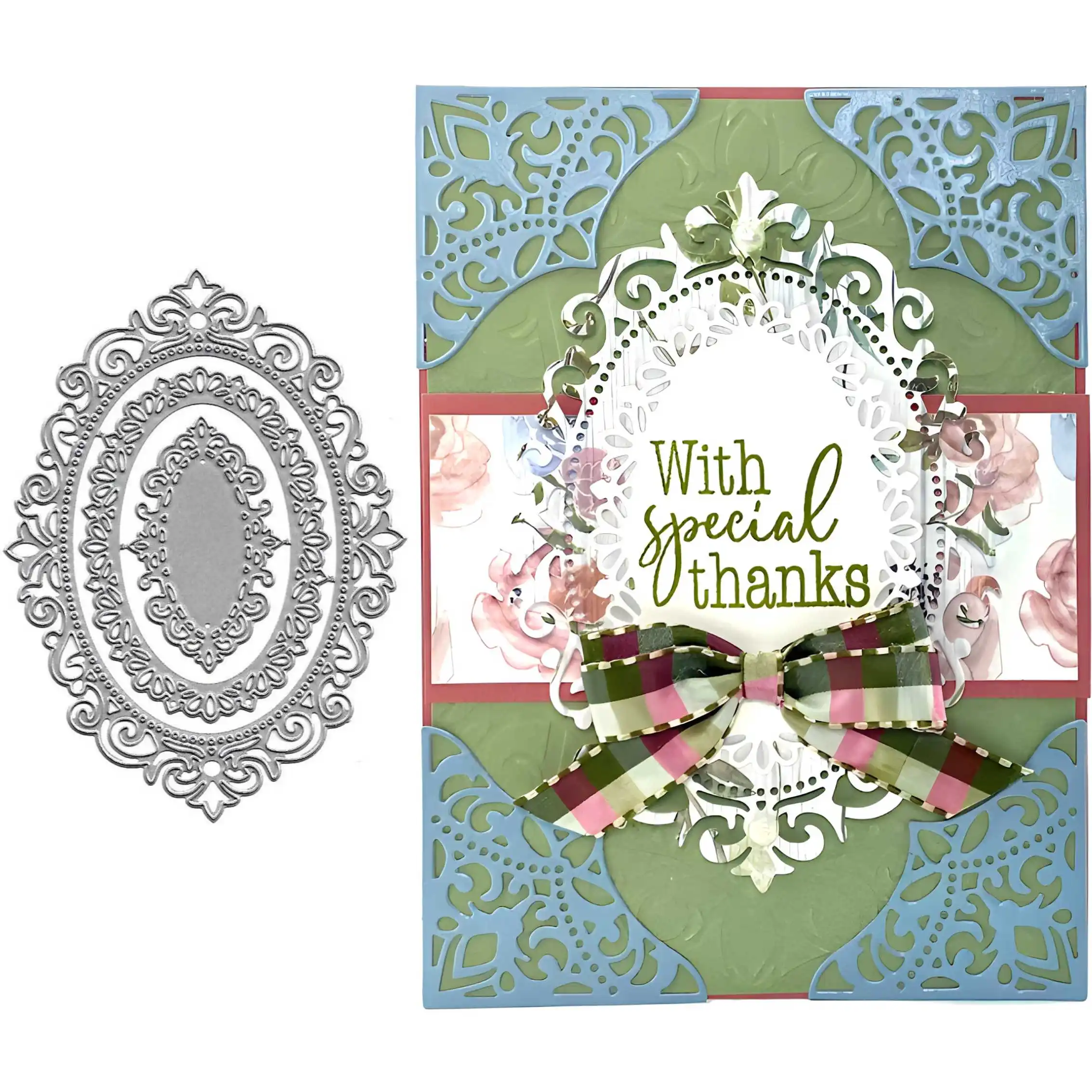 Nesting-Lace-Border-Metal-Cutting-Die-3PCs-Doily-Oval-Die-cut-Embossing ...