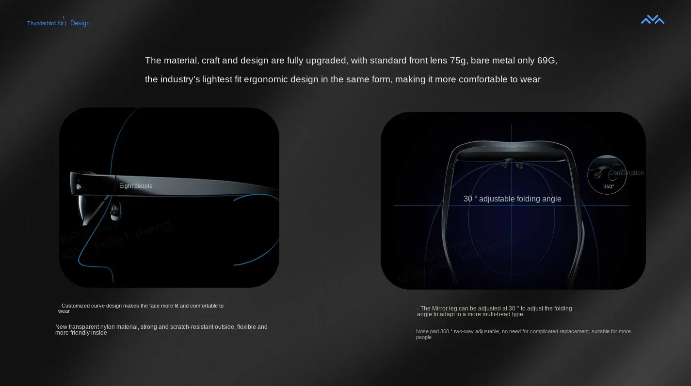 Thunderbird Air AR Glasses Connect Mobile Phones Intelligently Control ...