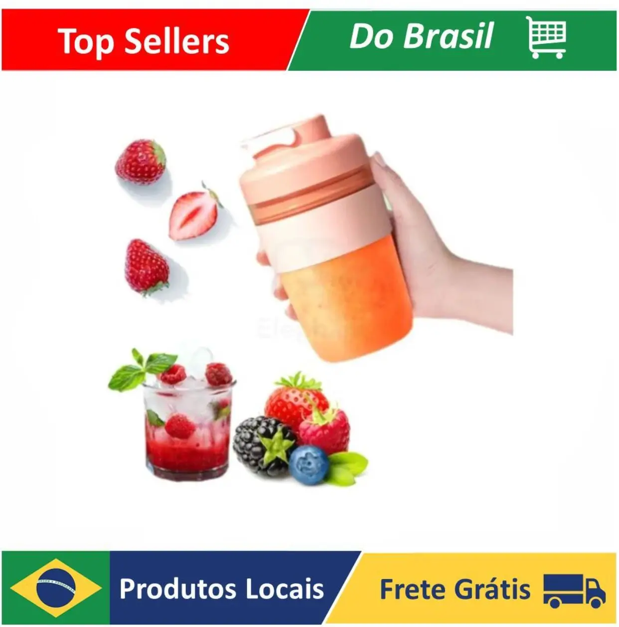 Mini liquidificador portátil usb 400ml copo misturador de suco
