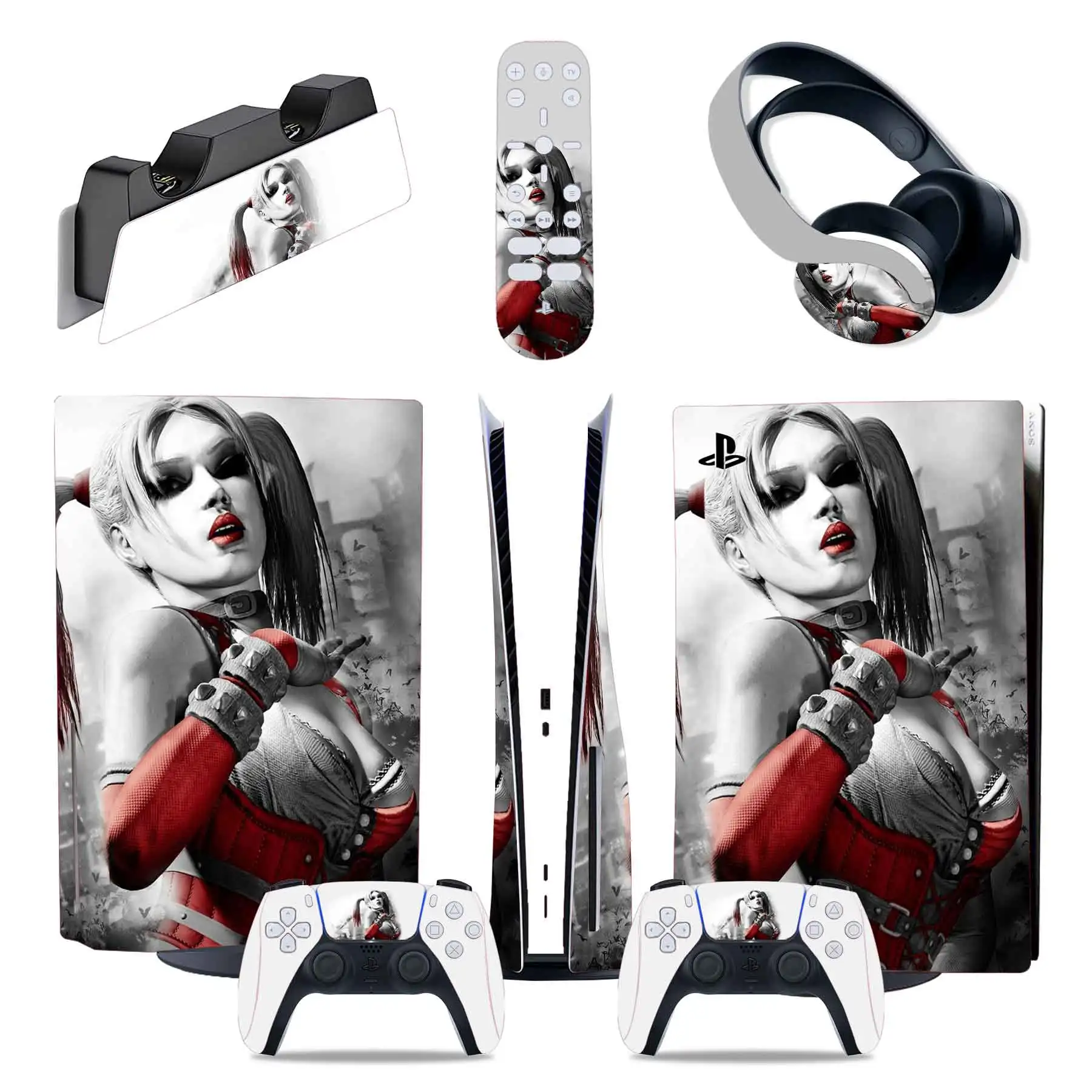 TN-PS55in1-0031-Autocollant Deadpool Skin pour PlayStation 5, étui de ...