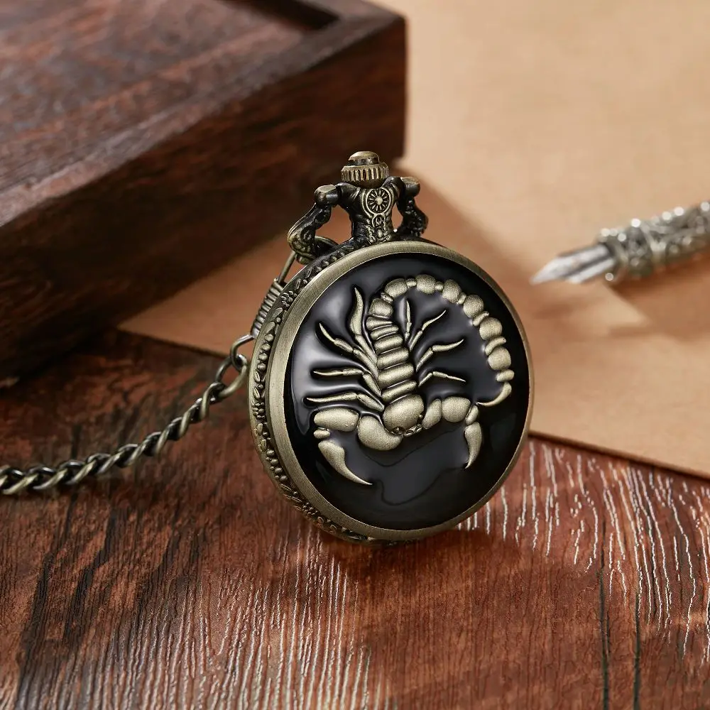 Creative-Scorpion-Devil-Mechanical-Pocket-Watch-Necklace-Pendant-Pocket ...