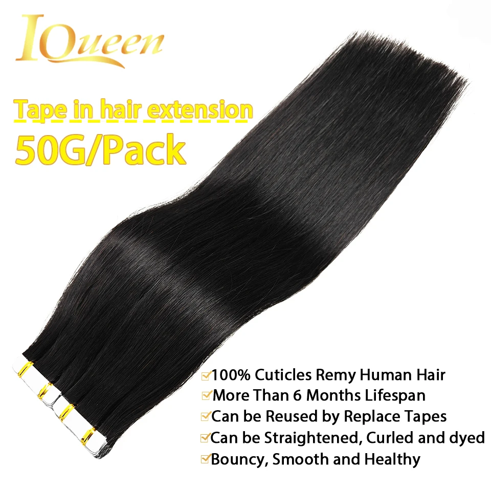 Cinta-en-extensiones-de-cabello-humano-liso-100-cabello-humano-Remy ...