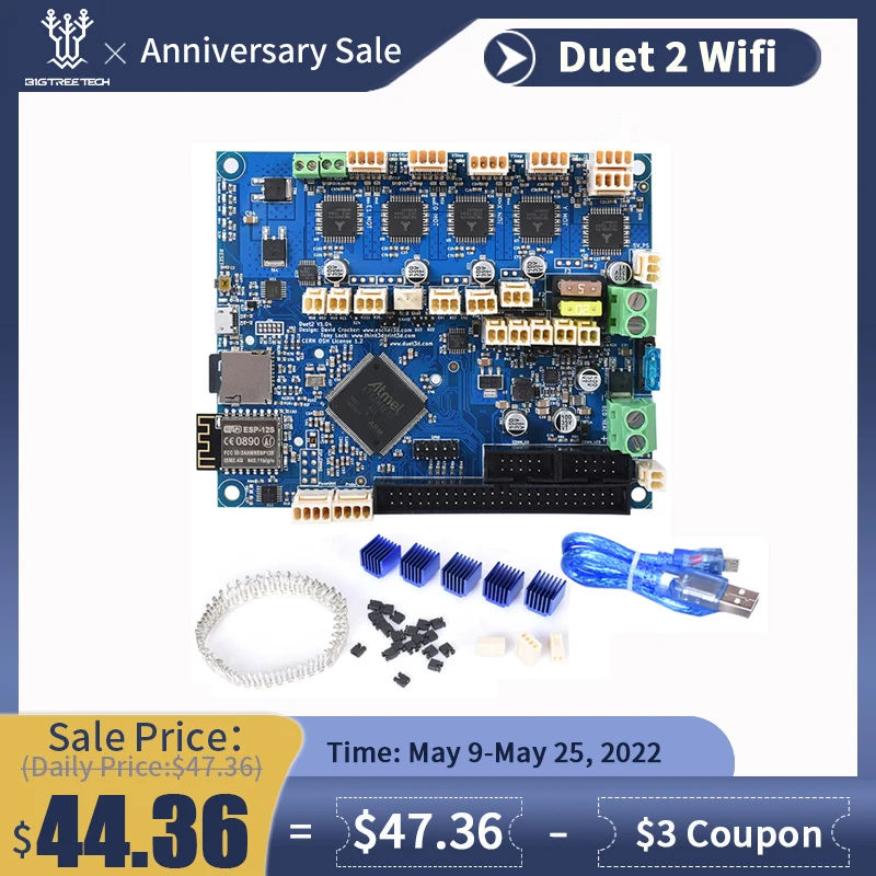복제 Duet 2 Wifi V1.04 제어 보드 Duetwifi 32Bit Duet2 PanelDue 터치 스크린 3D 프린터 ...