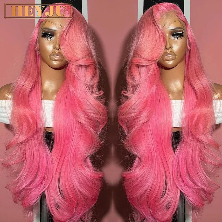 Pink-Lace-Front-Wigs-Human-Hair-Body-Wave-13x6-HD-Lace-Frontal-Wig ...