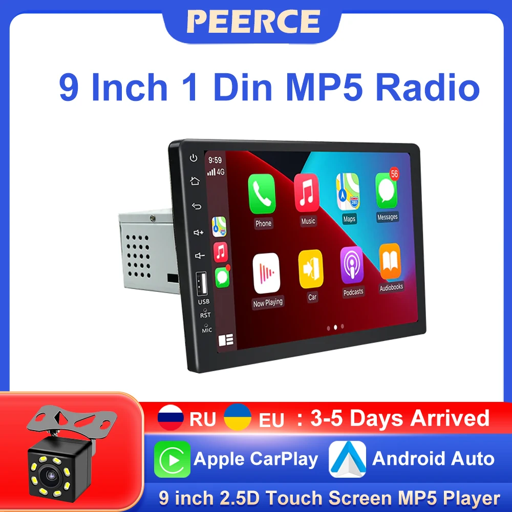 Reproductor Multimedia Universal para coche, pantalla táctil de 9 ...