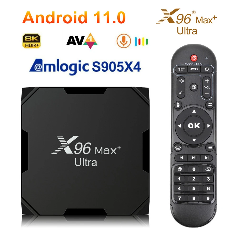 Dispositivo-de-TV-inteligente-X96-MAX-Plus-Ultra-decodificador-con-Android-11-0-Amlogic-S905X4 ...