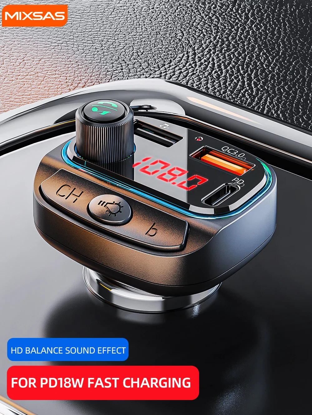 Auto-Bluetooth-5-0-MP3-Music-Player-047-Transmissor-FM-Sem-Fio-Handfree ...