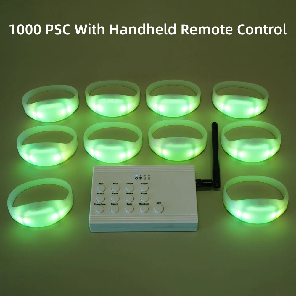 400-PCS-Remote-Control-LED-Braclets-with-a-Light-Controller-Multicolor ...