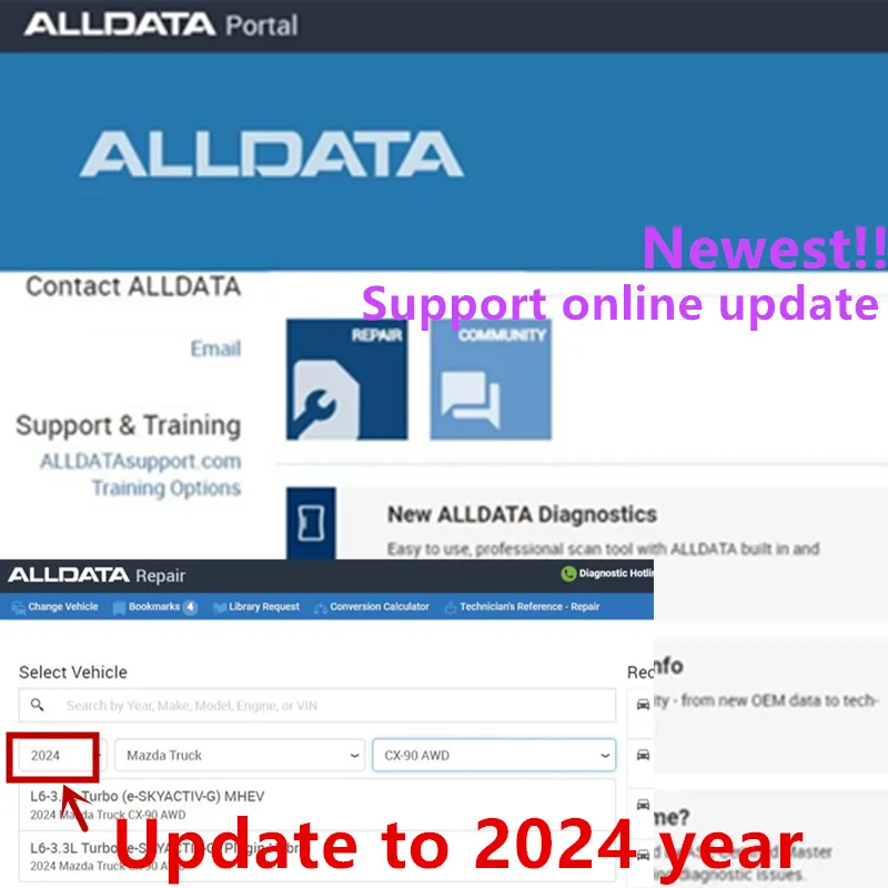 2024 Online Account Alldata Auto Data Repair Diagram alldata Software Database for PC Webpage ...