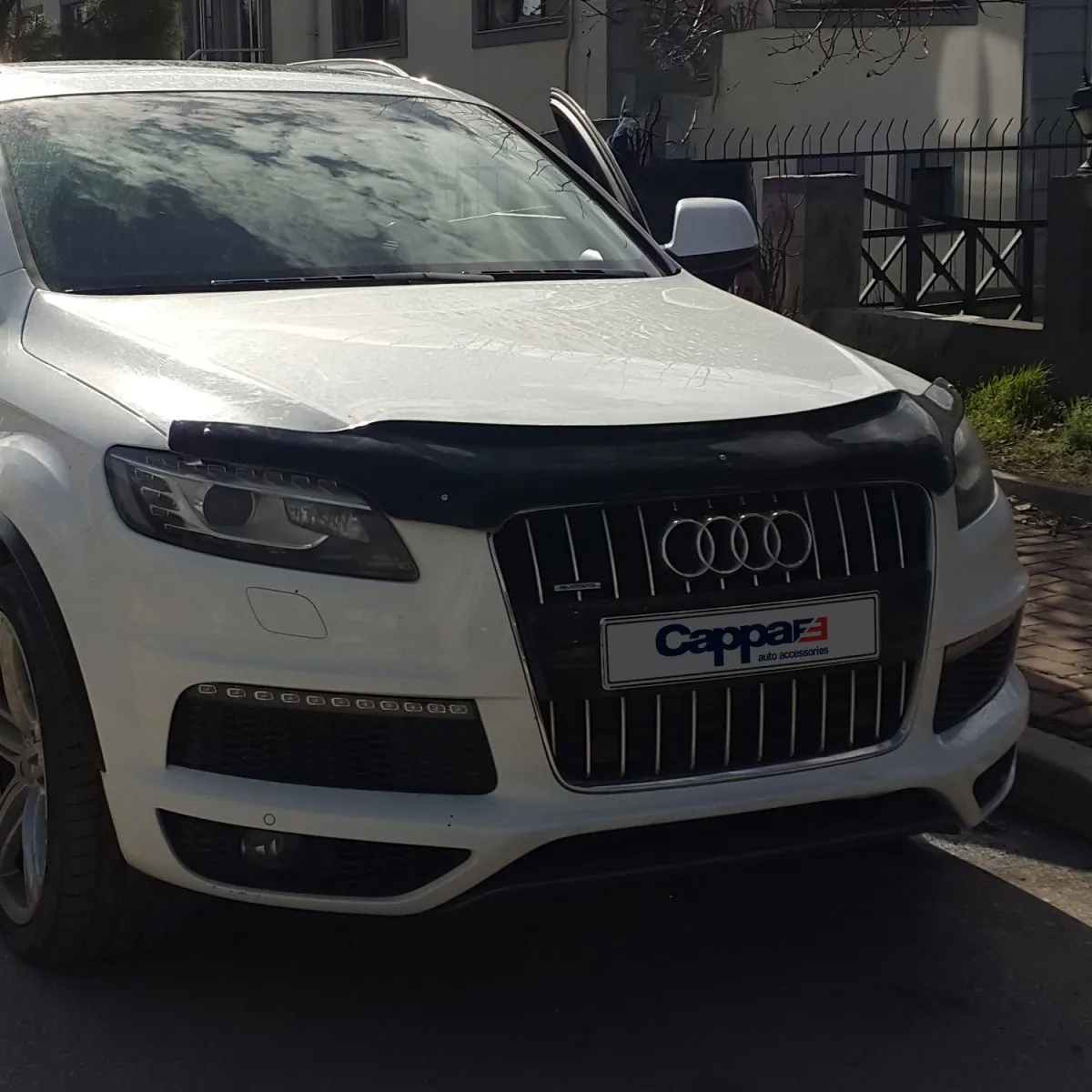 FOR-AUDi-Q7-Front-Hood-Protection-Spoiler-2005-2015-Front-Bug-Shield ...