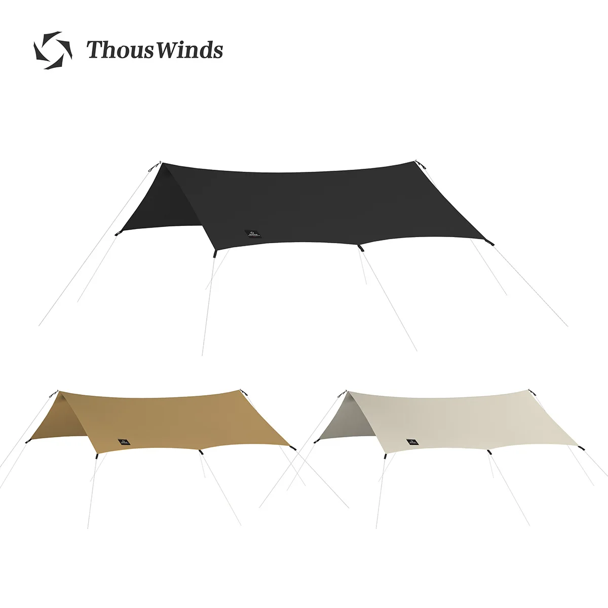 Thous Winds Ultralight Hiking Awning Only 360g for 2-8 People 15D ...