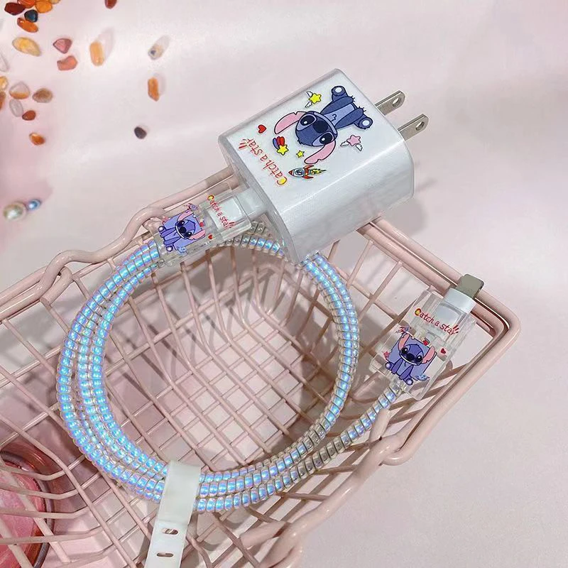 Disney-Stitch-Cartoon-Fast-Charger-Protector-Set-with-Round-Cord-Clip ...