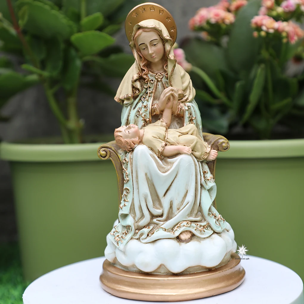 20cmH-Resin-Mother-Mary-Statue-Christian-Goddess-Statue-Decorative ...