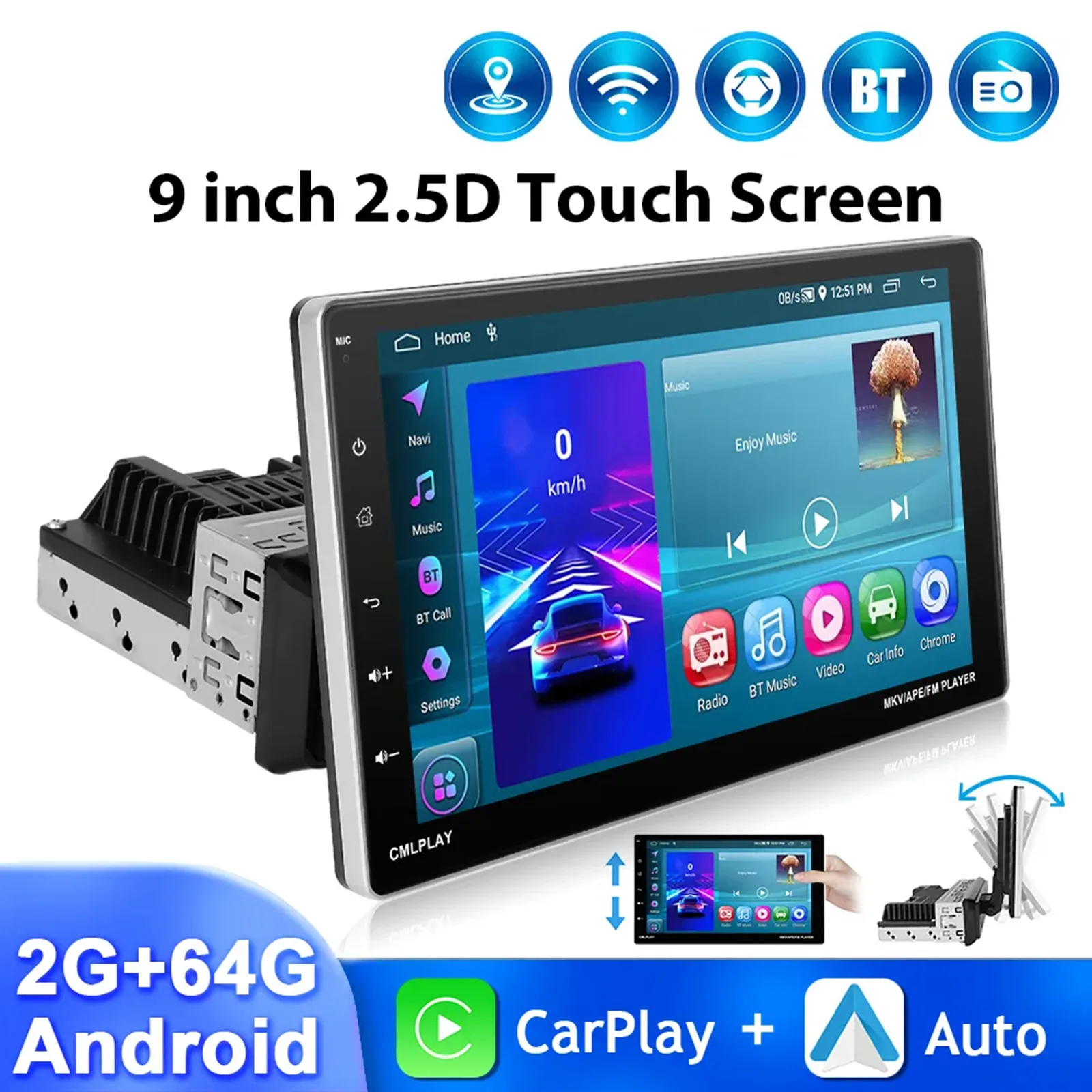 Radio-Multimedia-con-GPS-para-coche-reproductor-de-v-deo-con-c-mara-de ...