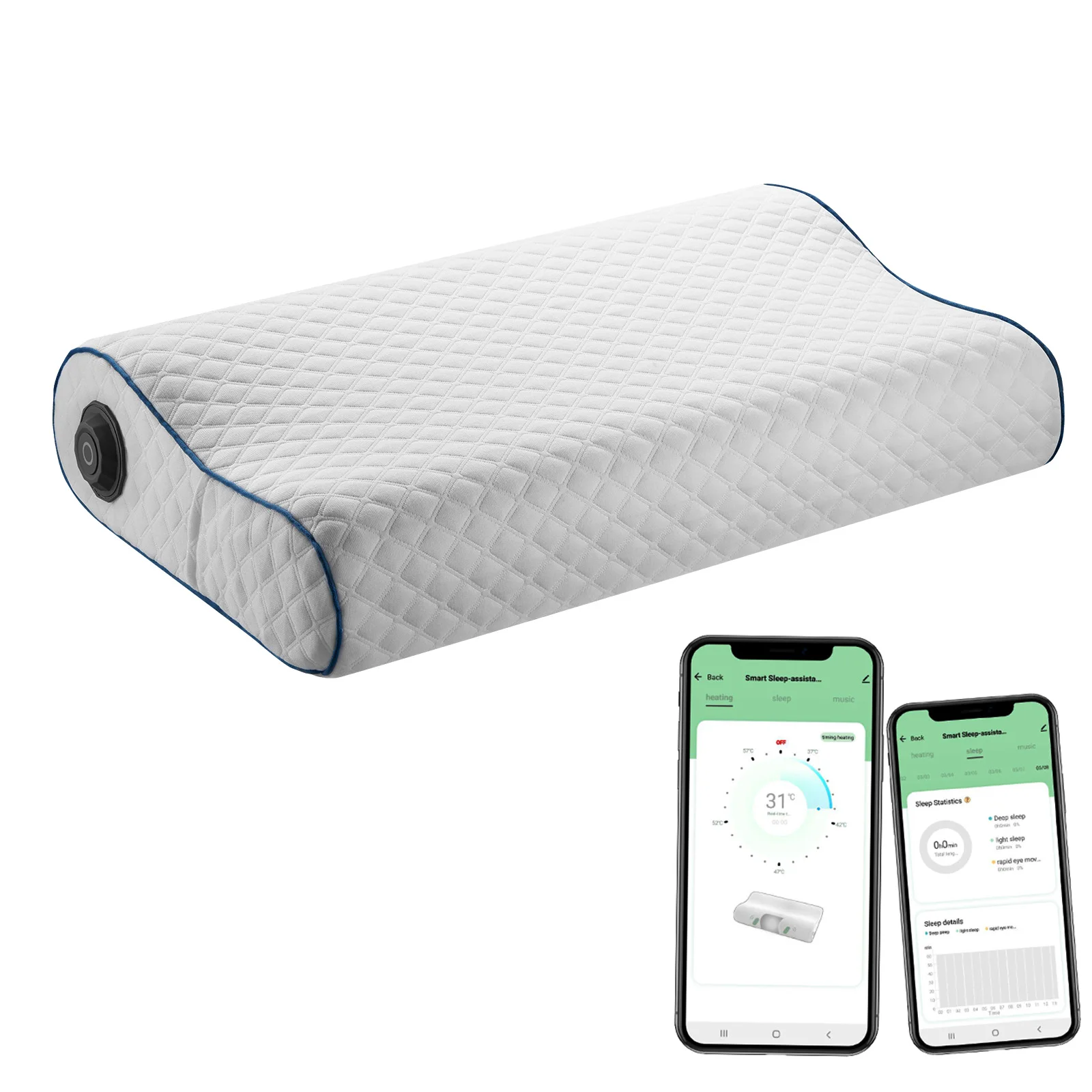 Qiumi-Smart-Sleeping-Monitoring-Memory-Foam-Pillow-Smart-management-by ...