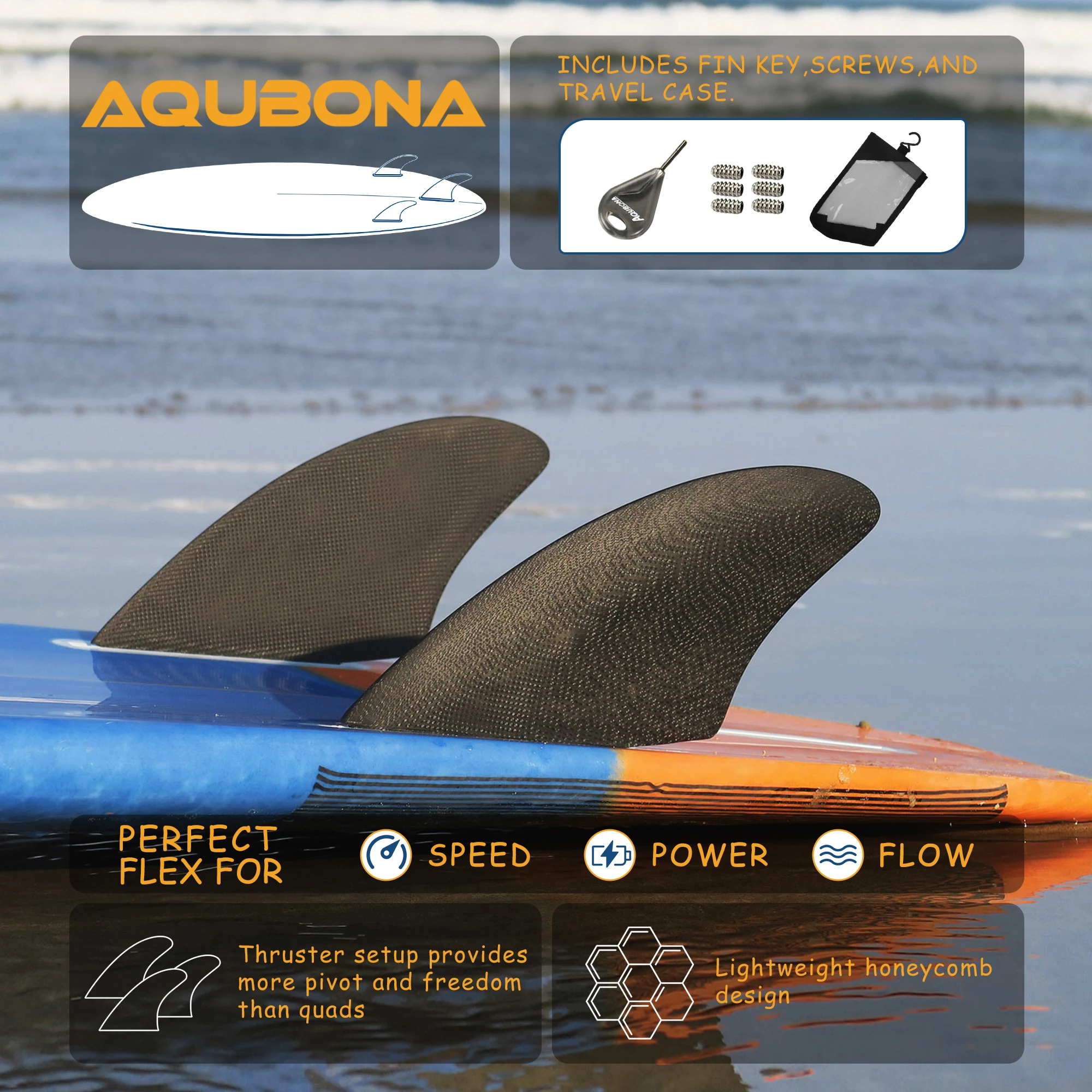 Surfboard-Twin-Keel-Fins-2-Fins-Twin-Tab-or-Single-Tab-Sizes-with-Fin ...